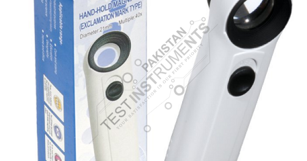 MG6B-1B 40X Magnifier Hand-held magnifying glass to read two LED Lights ...